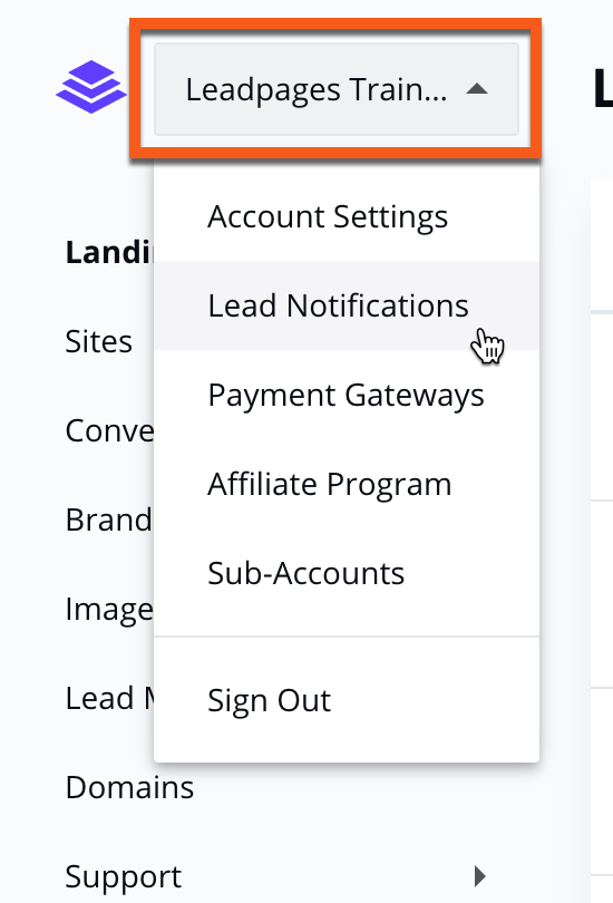 Lead Notifications (email notifications for new opt-Ins) – Leadpages Knowledge Base
